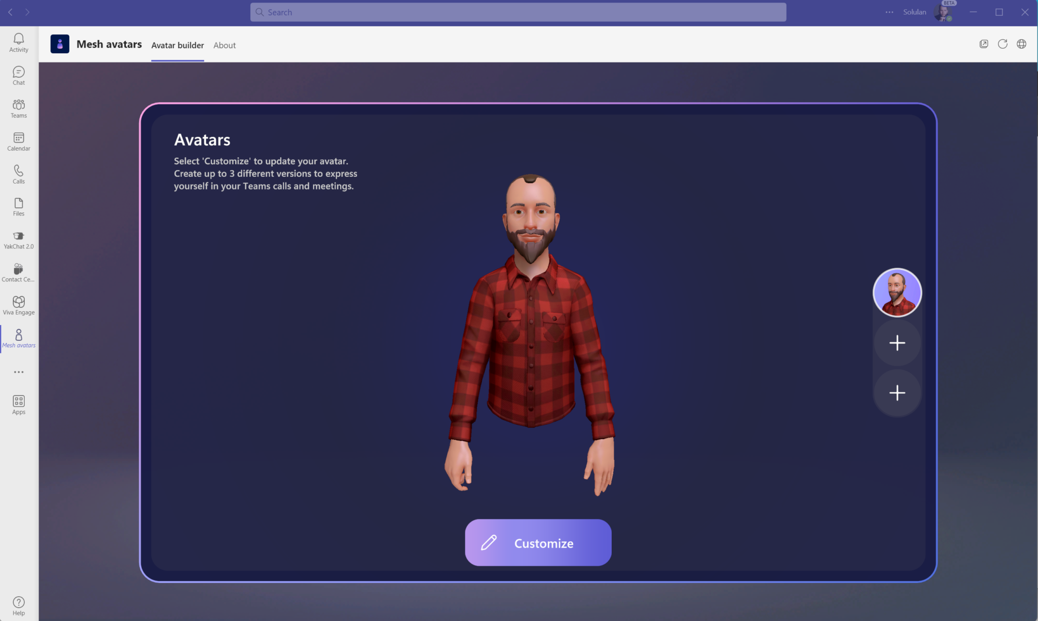 Avatars Mesh dans Teams > JD. Blog