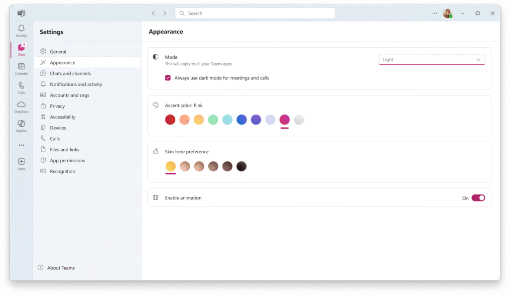 Accent color in Microsoft Teams > JD. Blog